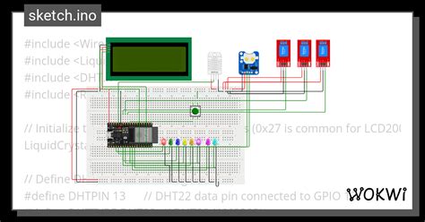 Prj 27 1 LCD dht rtc relay Button milli แทน delay Wokwi ESP32 STM32