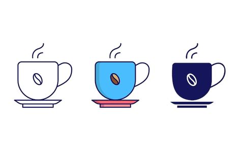 Icono de la taza de café Vector Premium