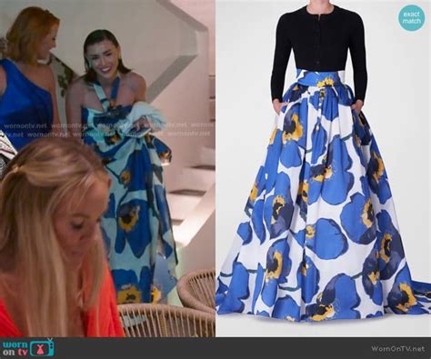 Wornontv Bronwyns Blue Floral Top And Skirt On The Real Housewives Of