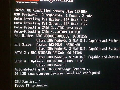 Инструкция как исправить ошибку Cpu Fan Error Press F1 To Resume при