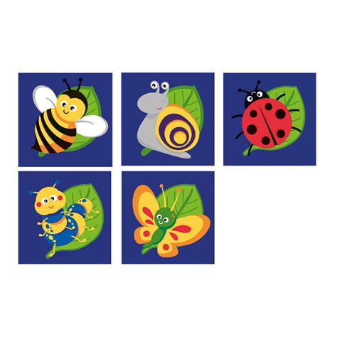Back To Nature Mini Bug Placement Carpets Pack Of