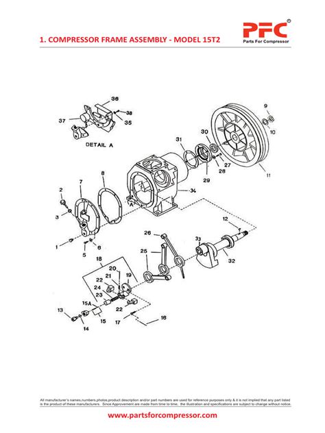 Compressor Frame Assembly Model 15t2 Pdf Manufactured Goods Machines