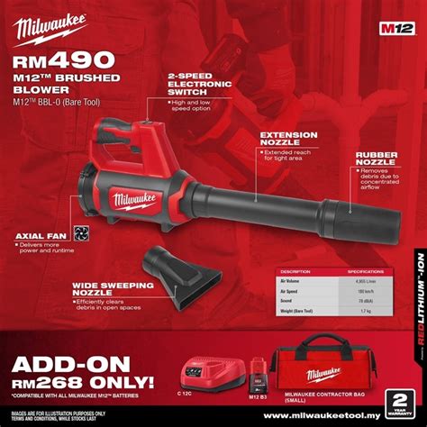 Milwaukee M12 Blower Shopee Malaysia