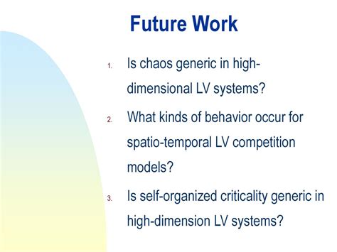 Chaos In Low Dimensional Lotka Volterra Models Of Competition Ppt
