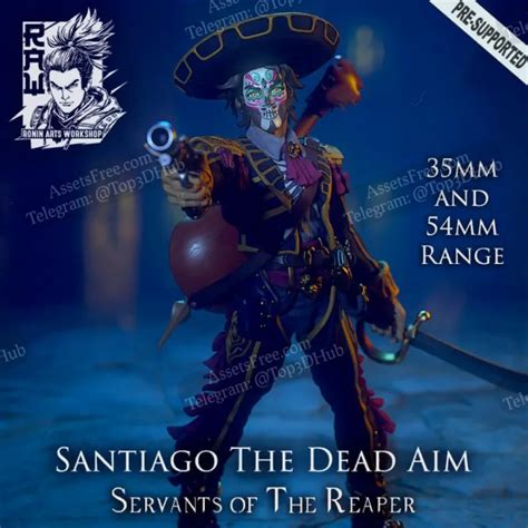 Santiago The Dead Aim Dia De Muertos Pistolero Free High Quality