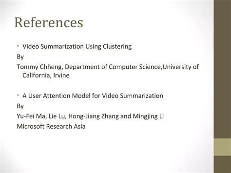 Video Summarization Using Clustering Ppt Video Software Computer