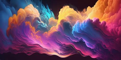 Premium Photo Abstract Background With Colorful Fluid Cloud Motion