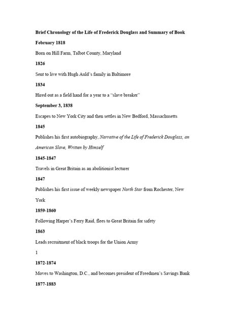Life Of Frederick Douglass Notes Pdf Frederick Douglass