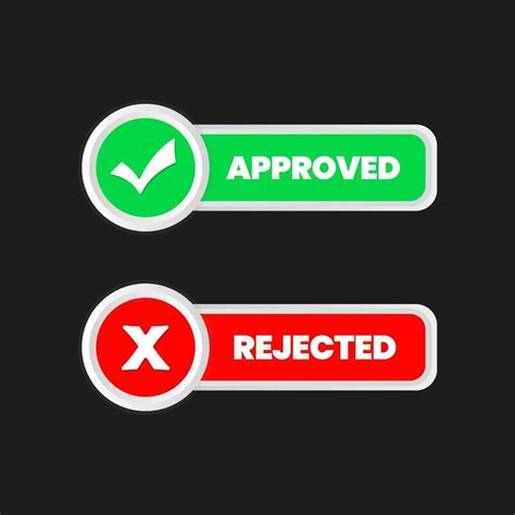 Accept Reject Button Accept And Reject Button Icon With Tick And Cross