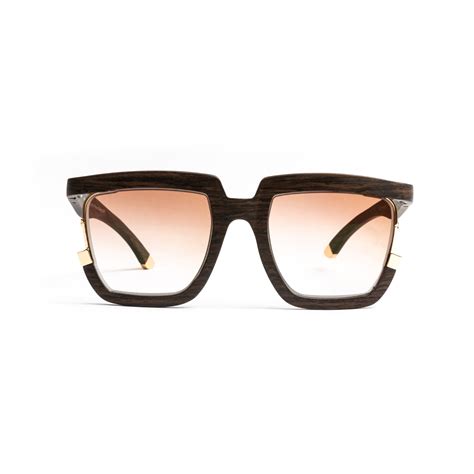 Mens Bali Sunglasses 24k Rose Gold Brown Wood Vintage Wood Luxe