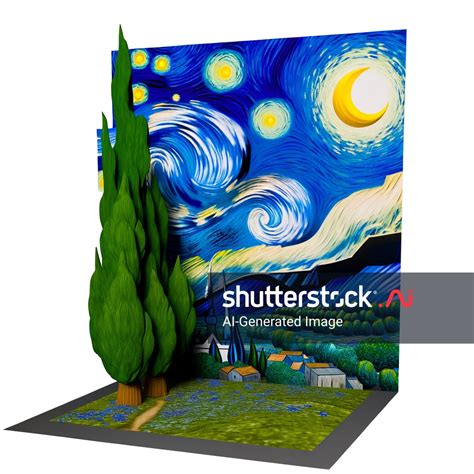 Van Gogh Starry Night 3d Realism Ai Generated Image 2394088787