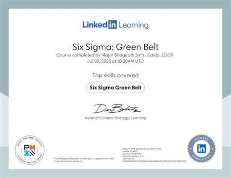 Major Bhagirath Sinh Jadeja Cscp On Linkedin Certificate Of