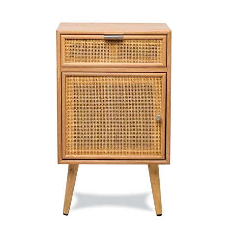 Nachttisch 1 Schublade 1tür Aus Holz Und Rattan Maisons Du Monde