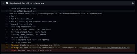 BUG Not Able To Compare Current Commit With The Specific Commit Of A
