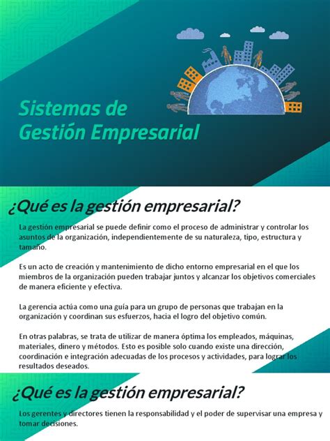 1 Sistemas De Gestion Empresarial Pdf Planificación Liderazgo