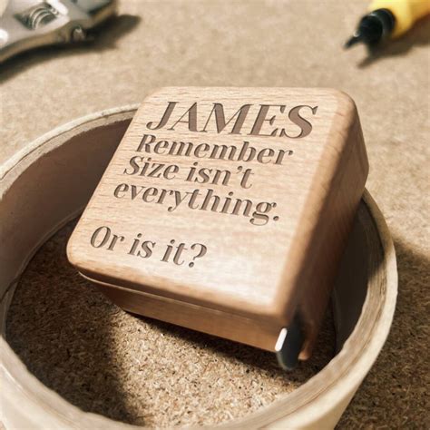 Personalised Funny Wooden Measuring Tape By Hello Lovely