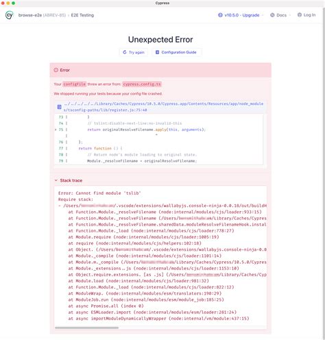 Issue With Cypress V105 · Issue 31 · Wallabyjsconsole Ninja · Github