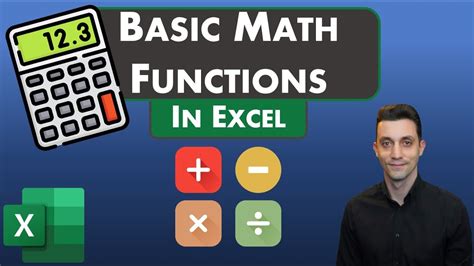 Excel Tips Basic Math Functions Add Subtract Multiply Divide
