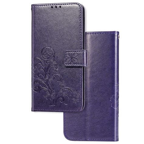Compatible With Oppo Find X2 Neo Wallet Case Card Holder Embossed Lucky