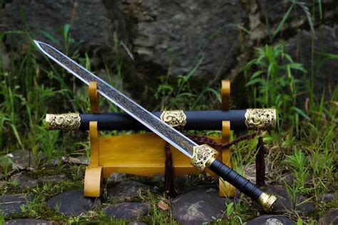 Chinese Sword Jian 1095 High Carbon Steel Handmade Sharpened Frost