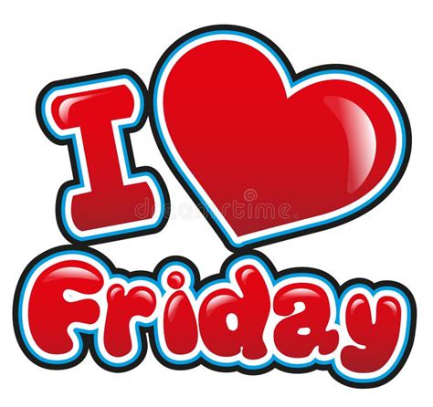 Friday I Love You Funny Hand Lettering Quote With Illustration Of