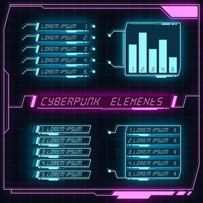 Cyberpunk Symbols Vector Art Icons And Graphics For Free Download