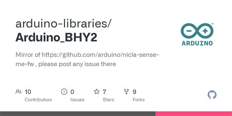 GitHub Arduino Libraries Arduino BHY Mirror Of Https Github Arduino Nicla Sense Me Fw