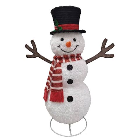 Holiday Living 3 Ft Led Pop Up Snowman With Scarf Decoration In The