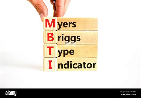 Mbti Myers Briggs Type Indicator Symbol Concept Words Mbti Myers Briggs Type Indicator On Block