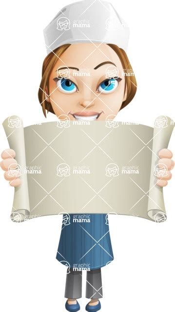 Cute Female Chef Cartoon Vector Character 109 Cartoon Poses