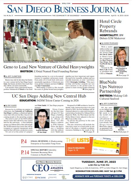 San Diego Business Journal The Alliance Of Area Business Publishers