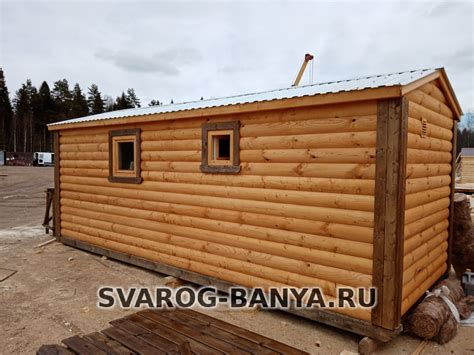 Баня 5 на 2.3 из бруса под ключ одноэтажная недорого - проект бани 5х2 ...