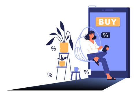 Best Premium Girl Doing Online Shopping Illustration Download In Png