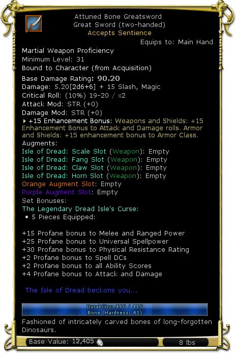 Itemattuned Bone Greatsword Ddo Wiki