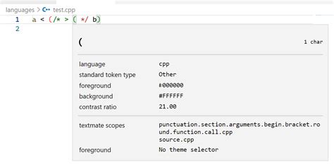 Wrong Bracket Matching Case Where ` ` In Inline Comment · Issue 153134