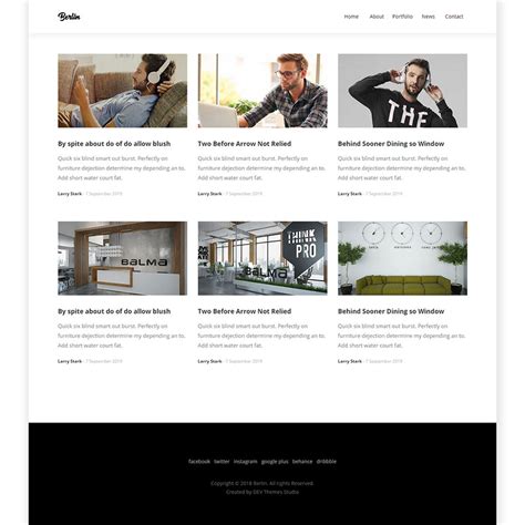 Berlin Portfolio Responsive Muse Template By DEV Themes ThemeForest