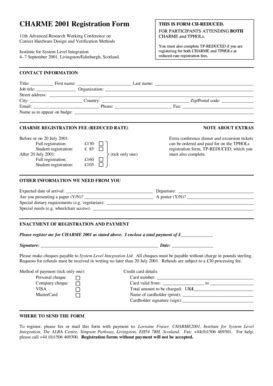 Fillable Online Dcs Gla Ac CHARME 2001 Registration Form Dcs Gla Ac