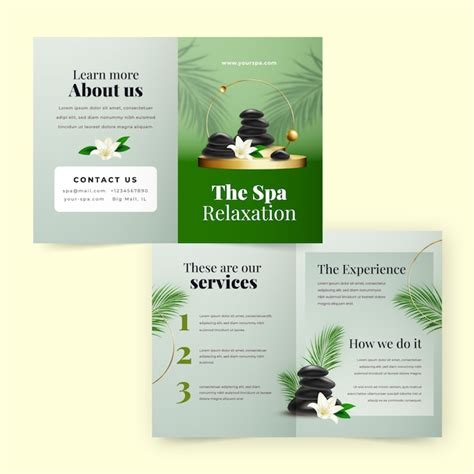 평면 디자인 스파 템플릿 무료 벡터