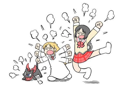 Shinonome Nano Professor Shinonome And Sakamoto Nichijou Drawn By