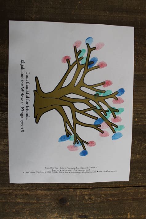 Sample Craft For 3s 5s Week 4 Friendship Tree Bible Crafts