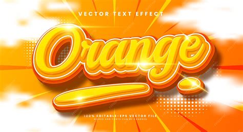 Premium Vector Orange 3d Editable Vector Text Style Effect Suitable For Tropical Fruit Themes