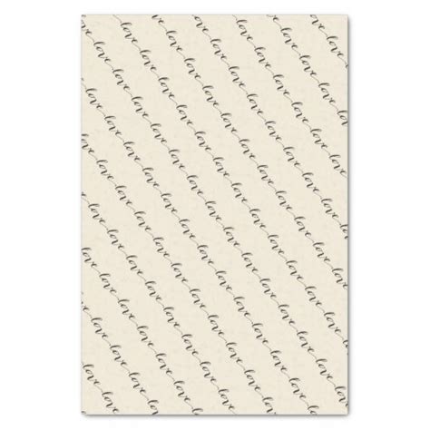Love Classic Script Chic Calligraphy Tissue Paper Zazzle