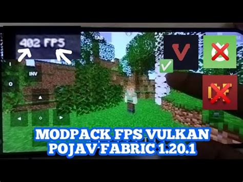 MODPACK FPS PERFORMANCE VULKAN POJAV 1 20 1 YouTube
