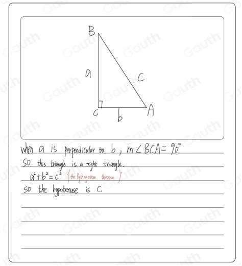 solved what is the length of the hypotenuse of the triangle below