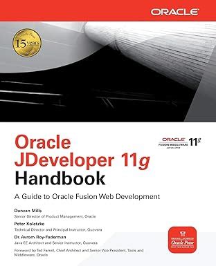 Oracle Jdeveloper 11g Handbook A Guide To Oracle Fusion Web