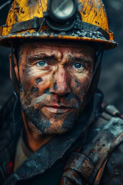 Miner In A Helmet At The Mine Generative Ai Premium Ai Generated Image
