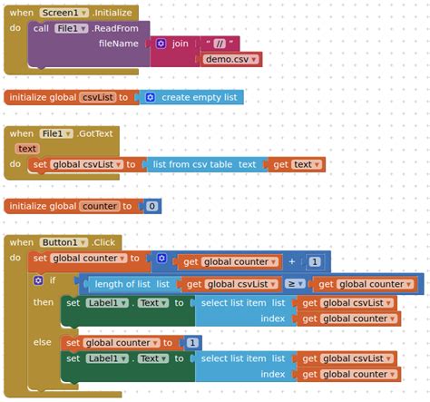 How Do I Read Csv File Row By Row 10 By Timai2 Mit App Inventor