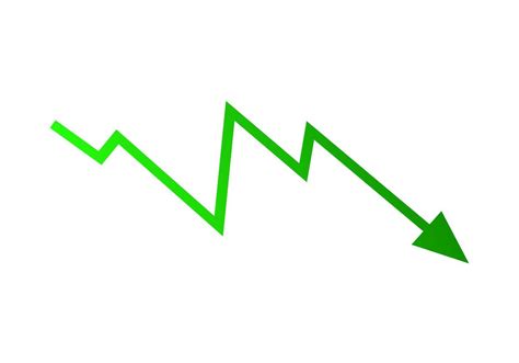 Green Arrow Decline Graph Showing Downward Trend 56938942 Vector Art At