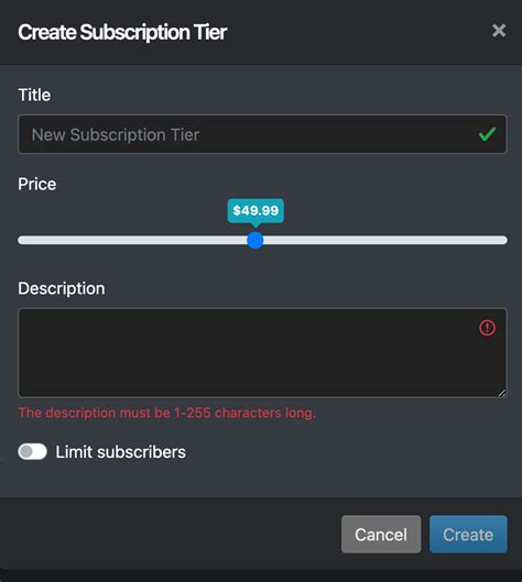 Setting Up Subscriptions Tiers Playeur