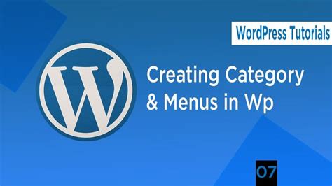 Wordpress Tutorial Creating Menu And Categories In Urdu Class 7